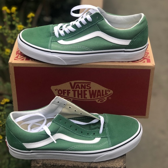 Vans | Shoes | Vans Old Skool Deep Grass Green True White | Poshmark